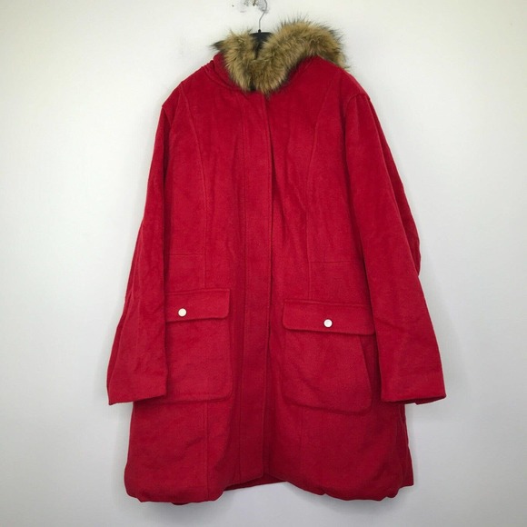 torrid | Jackets & Coats | Torrid Womens 4 Coat Red Wool Blend Zip ...